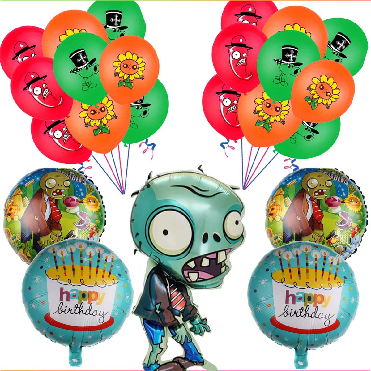 Plants vs Zombies Balloons Party Supplies Decor Set Decorations Kit ...