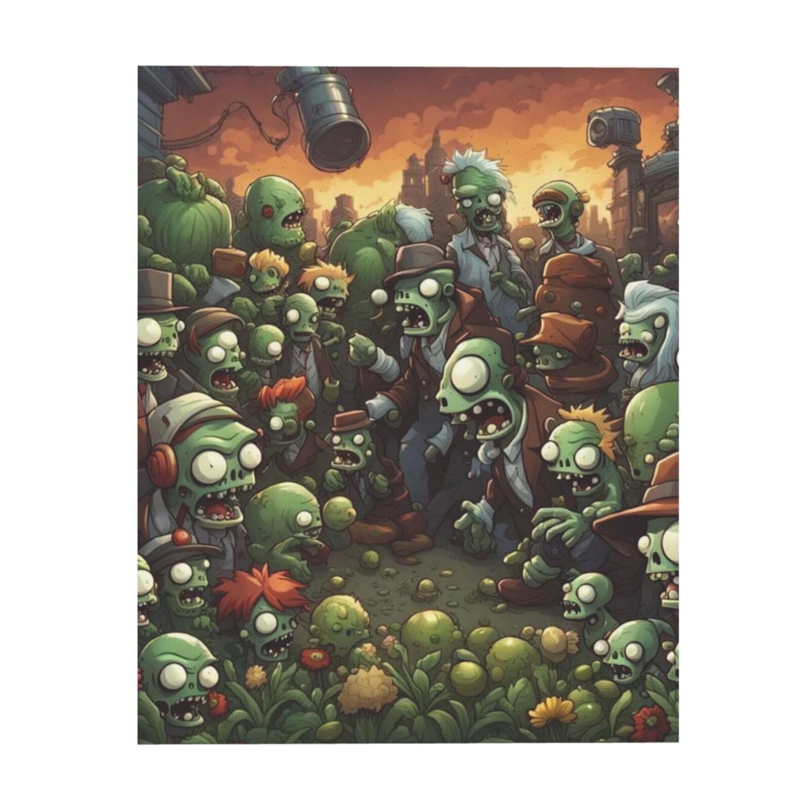 Plants vs. Zombies Battle Canvas Decor Poster Art Picture Painting Gift ...