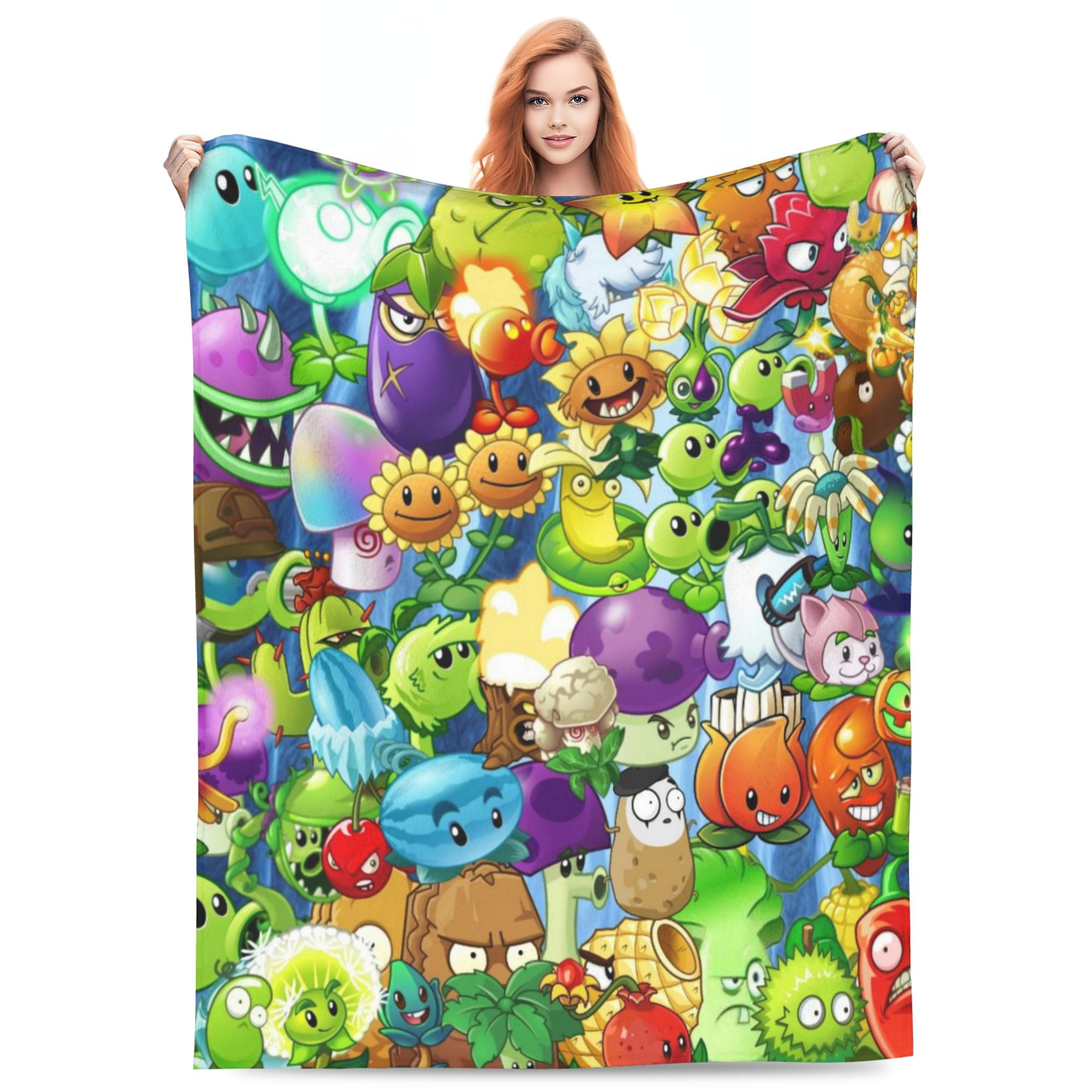 Plants vs Zombi-e Bed Blanket 3D Printed Throw Blanket Lightweight ...