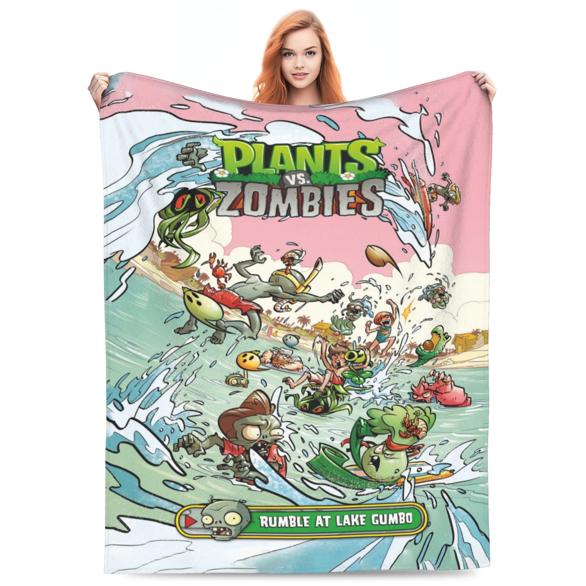 Plants vs Zombi-e Bed Blanket 3D Printed Throw Blanket Lightweight ...