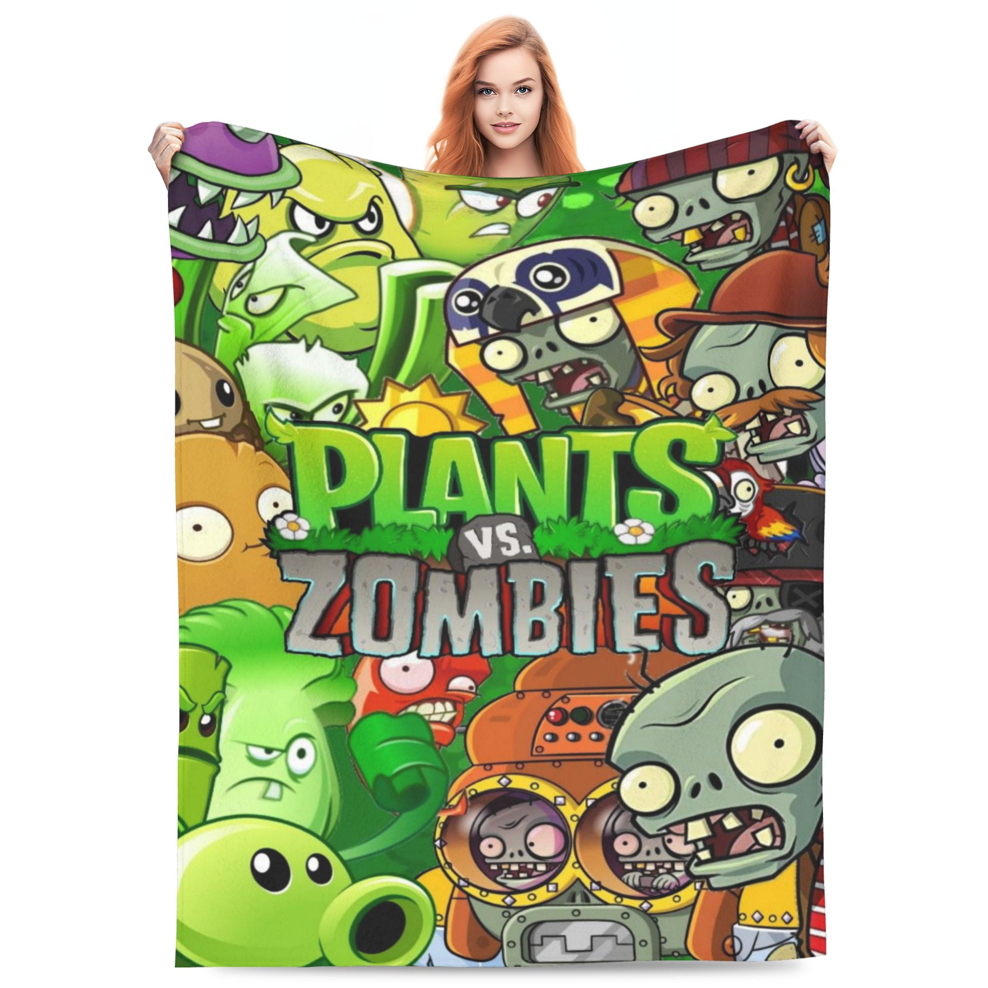 Plants vs Zombi-e Bed Blanket 3D Printed Throw Blanket Lightweight ...
