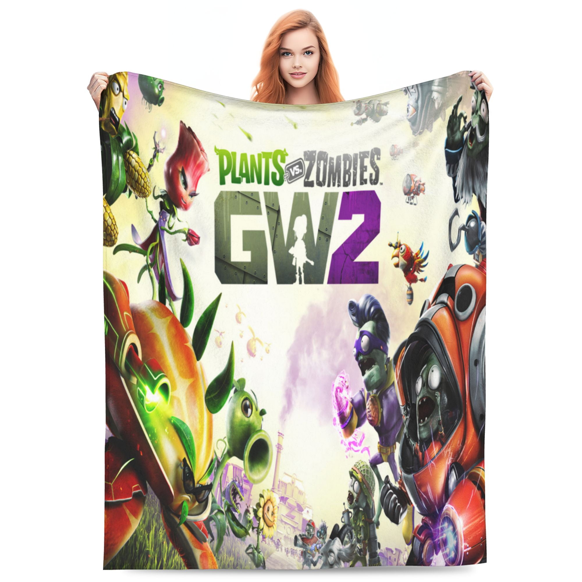 Plants vs Zombies Bed Blanket 3D Printed Throw Blanket Lightweight ...