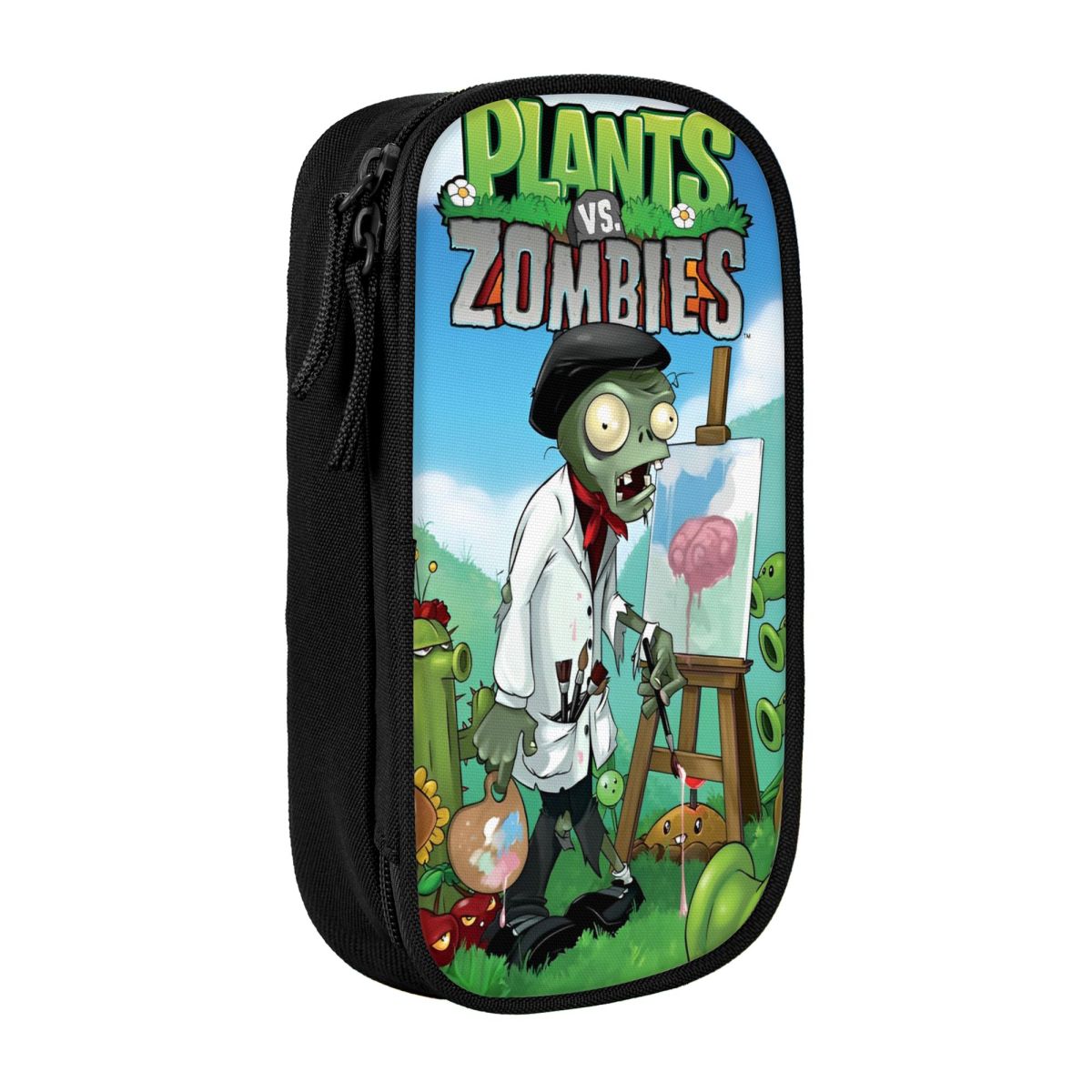 Plants-vs-Zombies Cartoon Games Game Pencil Cases Fun Pen Bags Large ...
