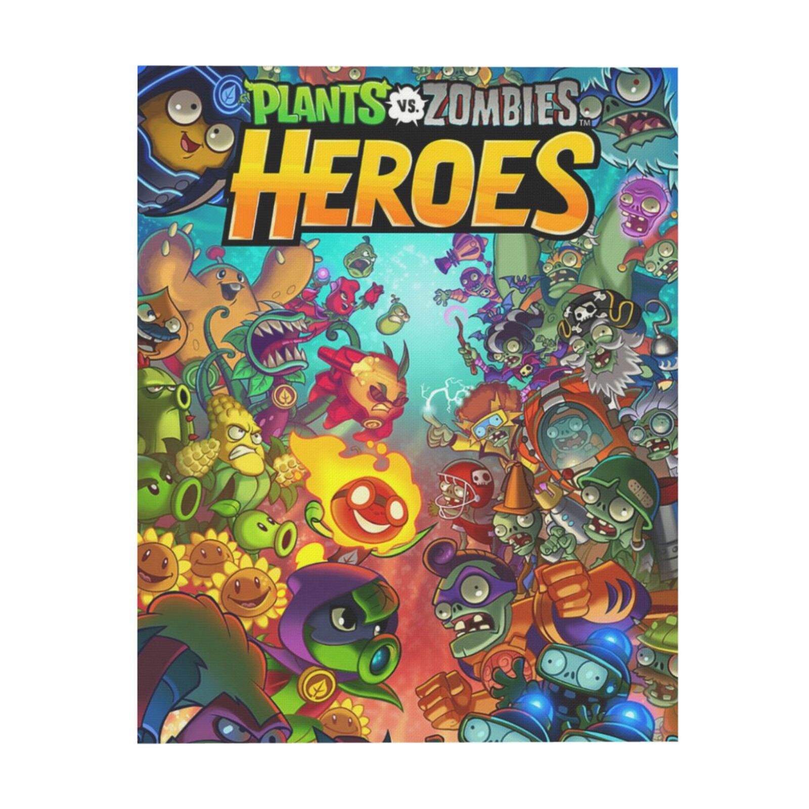 Plants vs. Zombies Heroes Canvas Decor Poster Art Picture Painting Gift ...