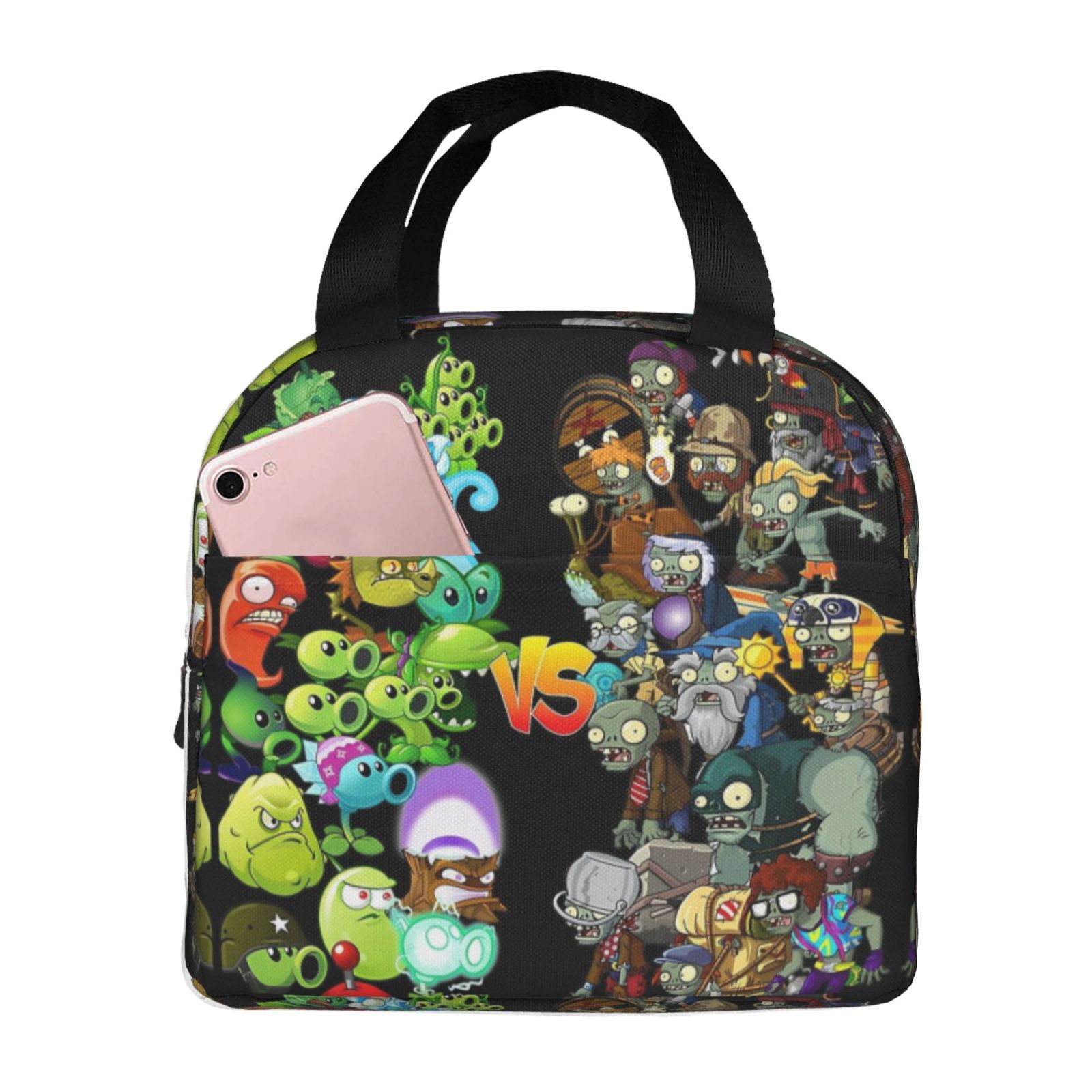 Plants vs Zombies Lunch Bag Insulated Lunch Box Reusable Cooler Cartoon ...