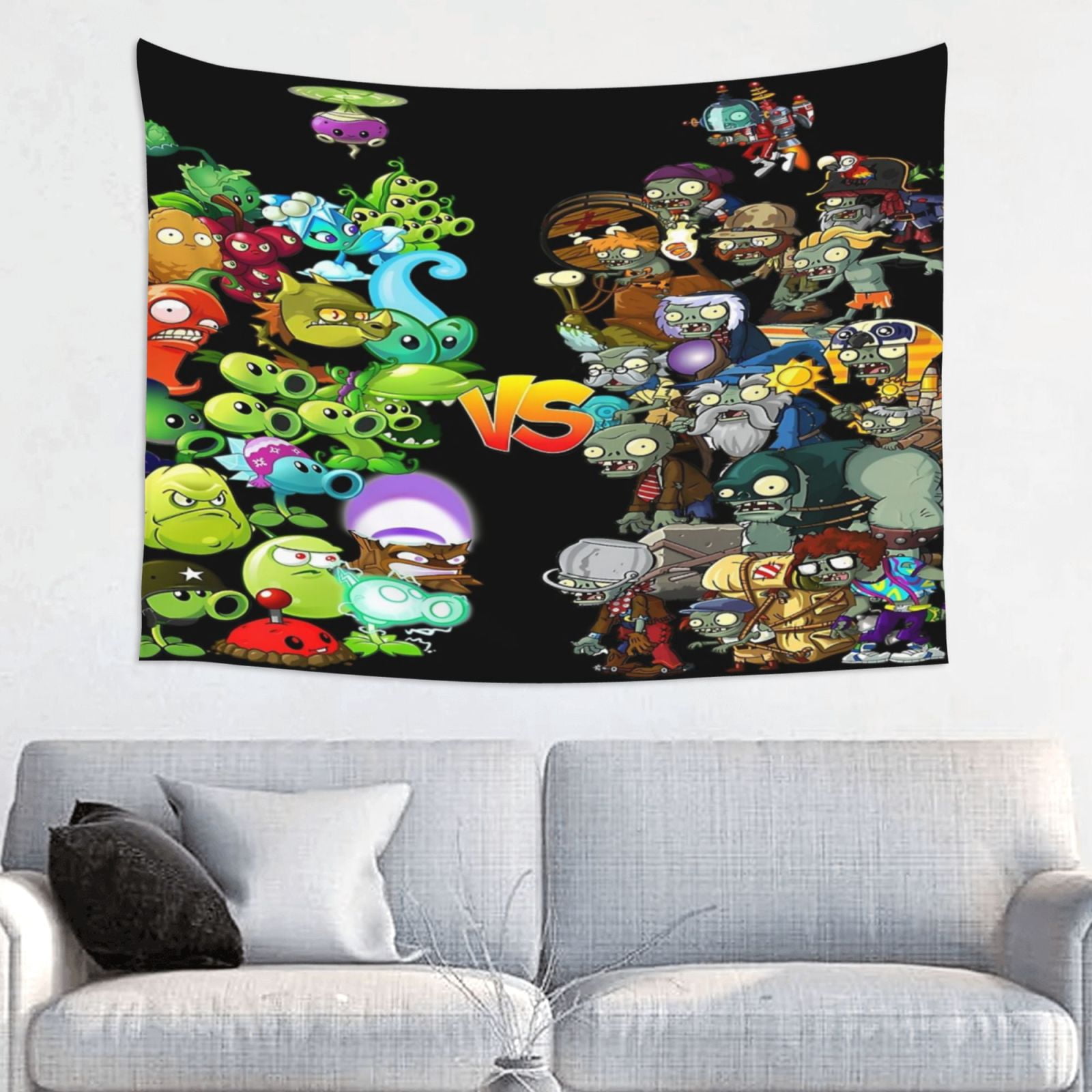 Plants vs Zombi-e Tapestry Anime Poster Large Background Wall Art ...