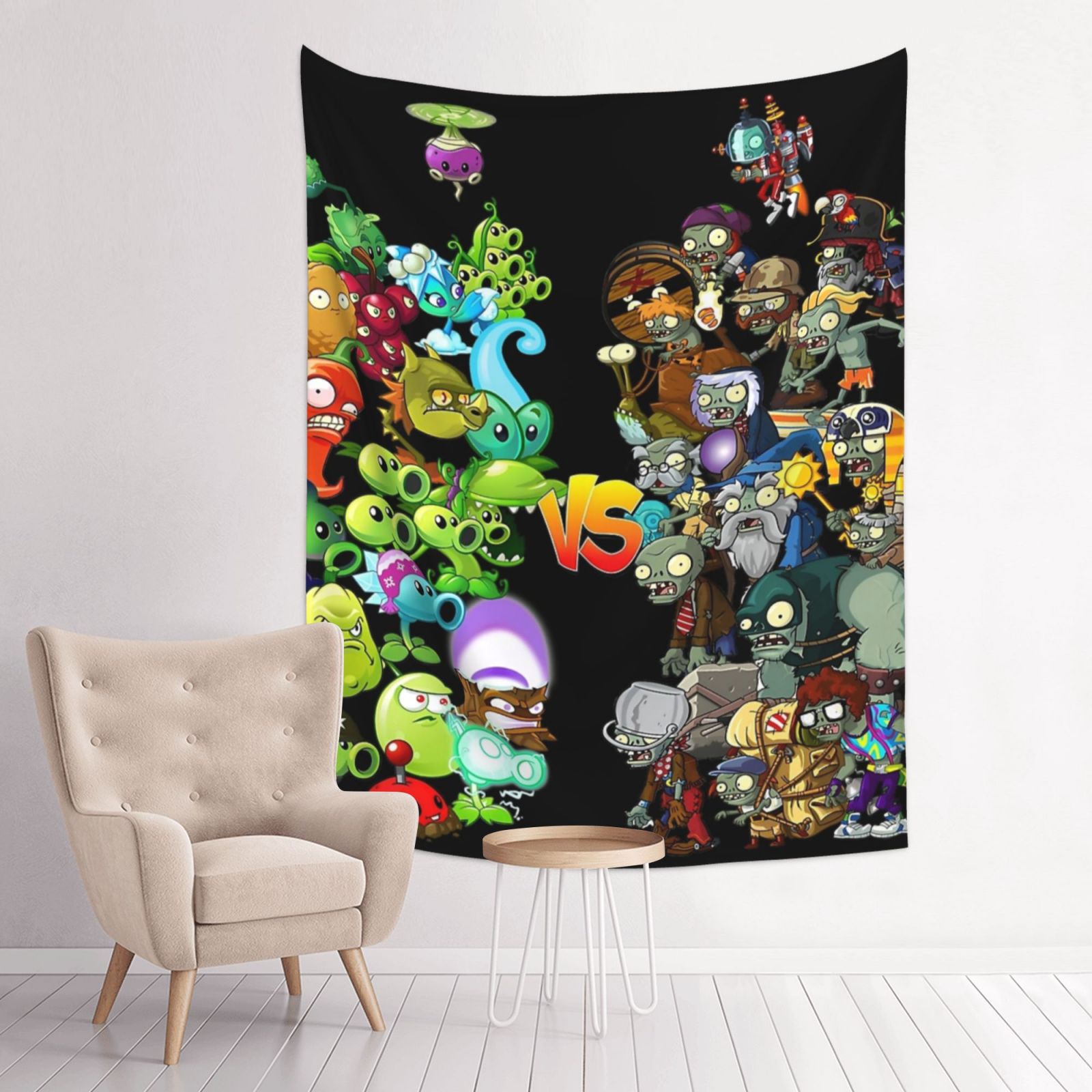 Plants vs Zombi-e Tapestry Anime Poster Large Background Wall Art ...