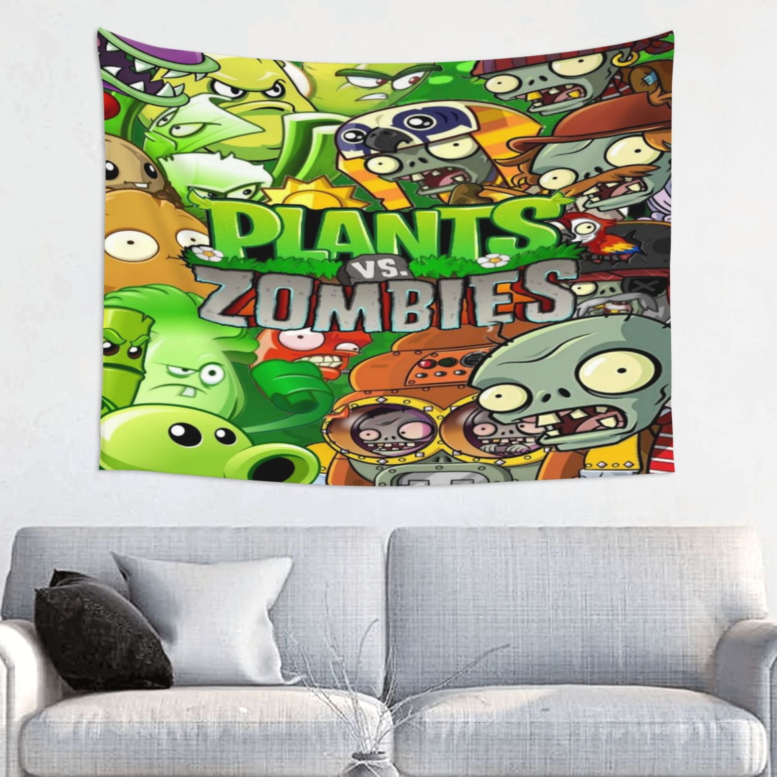 Plants vs Zombi-e Tapestry Anime Poster Large Background Wall Art ...