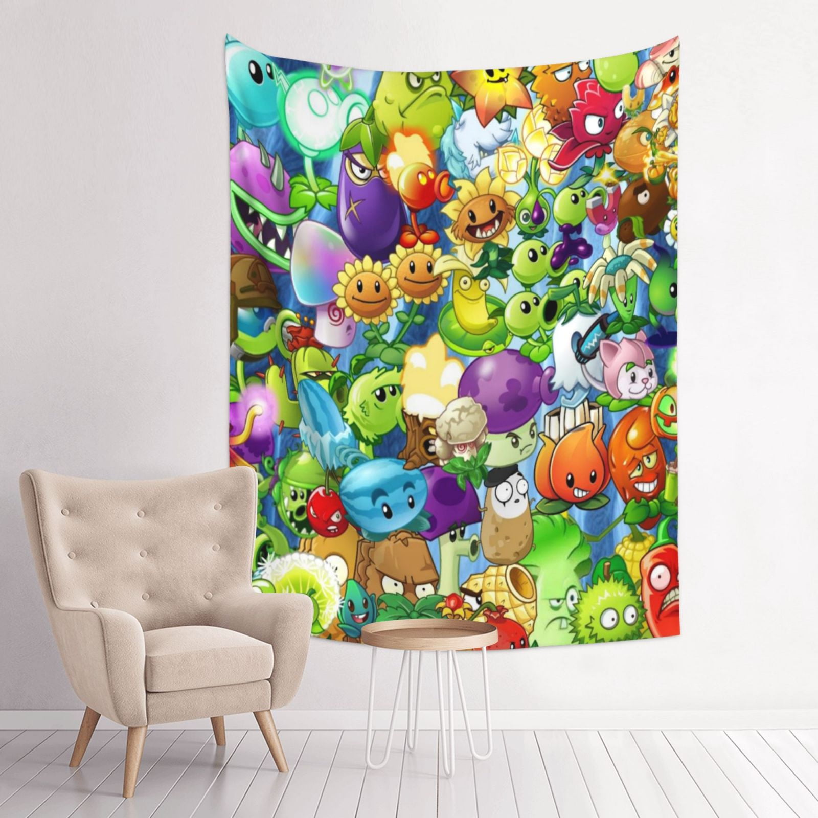 Plants vs Zombi-e Tapestry Anime Poster Large Background Wall Art ...