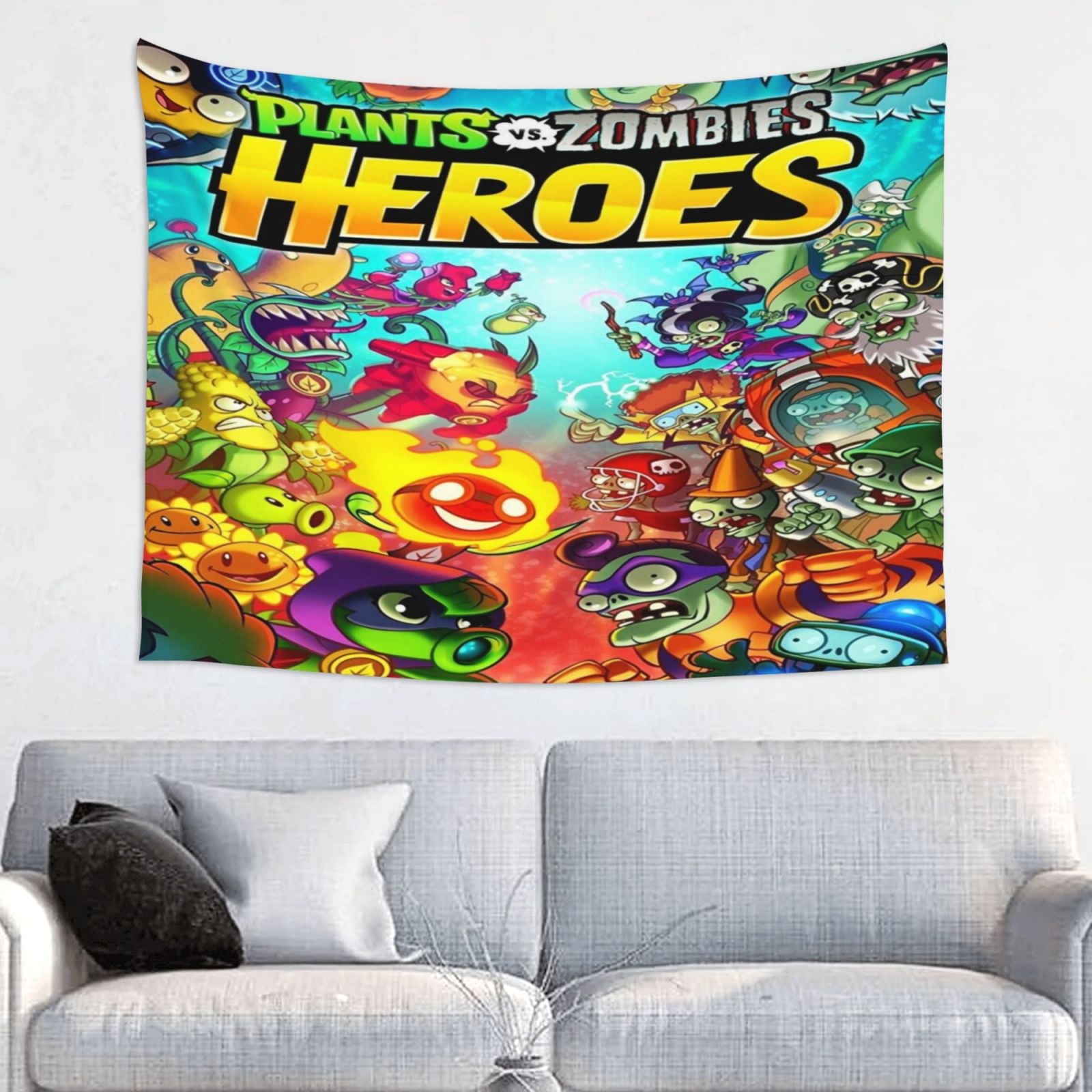 Plants vs Zombi-e Tapestry Anime Poster Large Background Wall Art ...