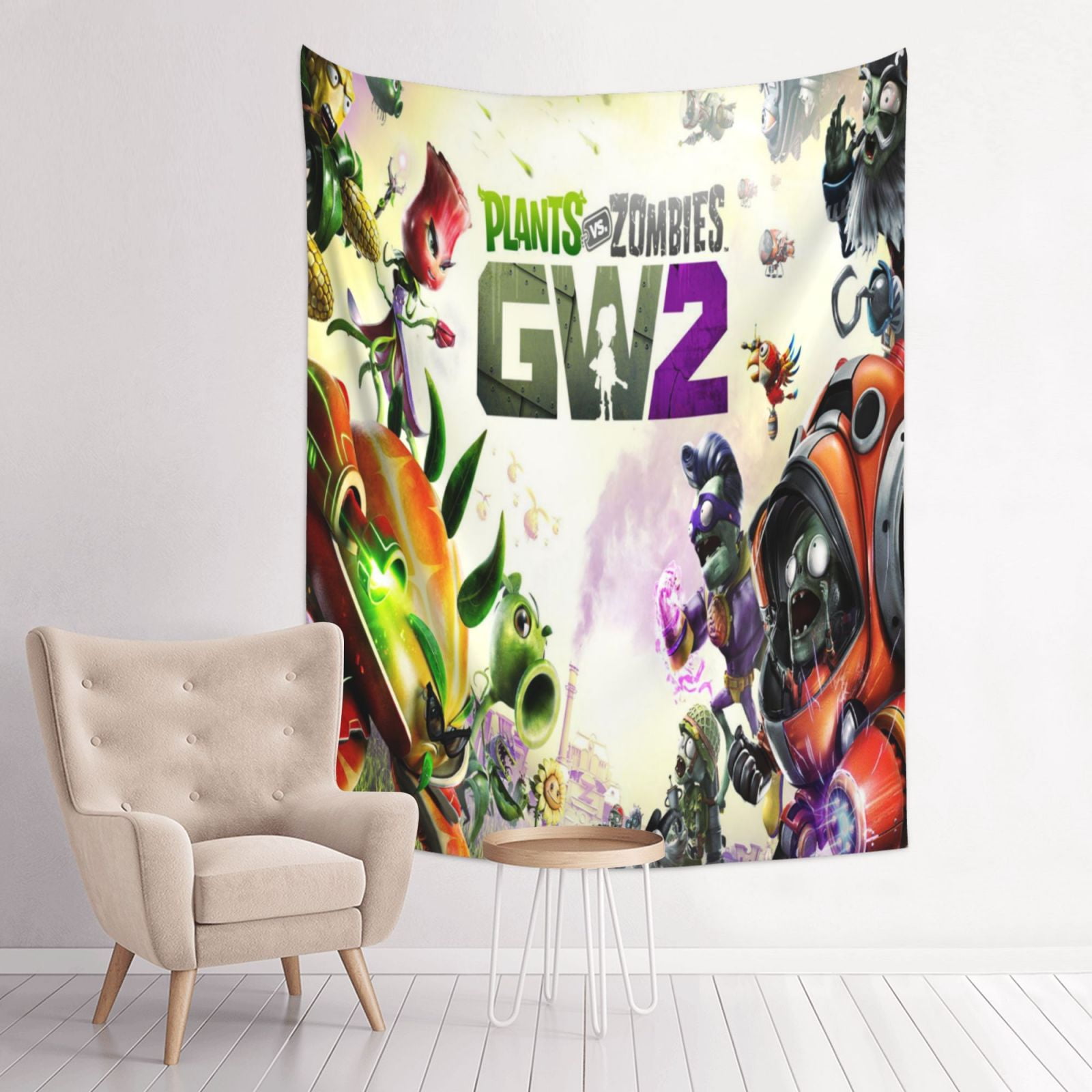 Plants vs Zombi-e Tapestry Anime Poster Large Background Wall Art ...