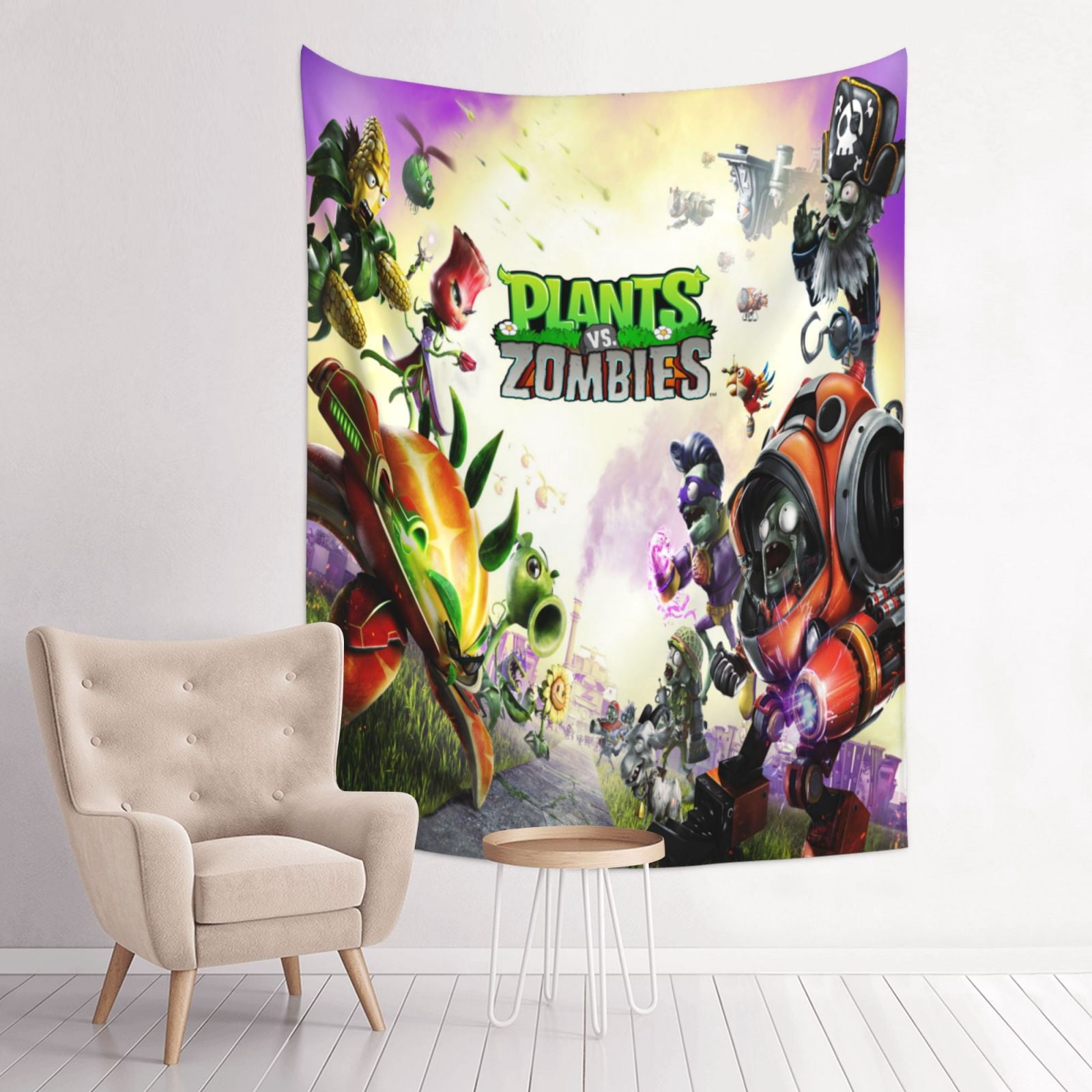 Plants vs Zombi-e Tapestry Anime Poster Large Background Wall Art ...