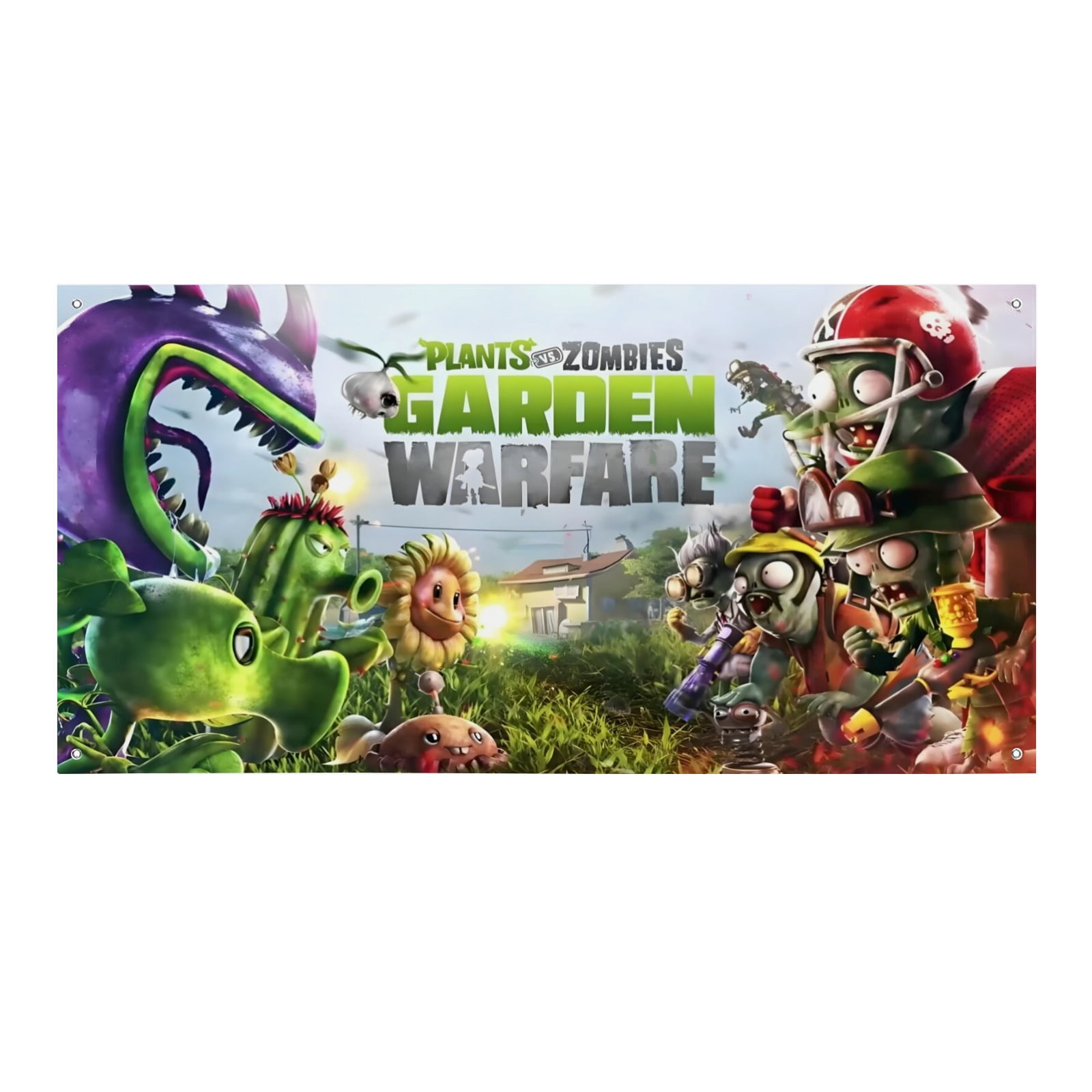 Plants vs Zombies-Theme Backdrops Banner Birthday Party Decor Supplies ...