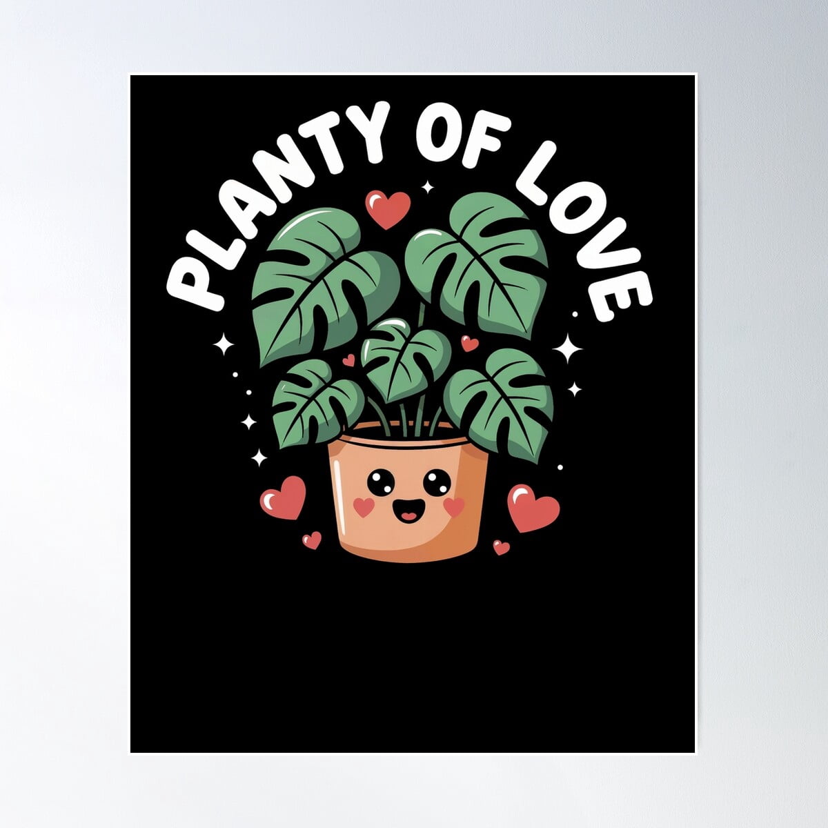 Planty Of Love Cute House Plant Poster Wall Art, Modern Wall Decor For ...