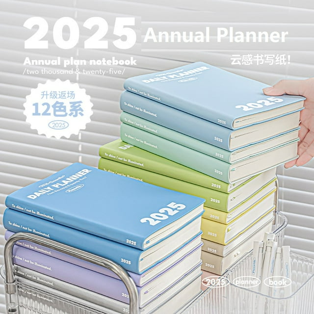 Planwith 2025 Agenda Planner Simple Notepad 90 Sheets/Book Daily Plan ...