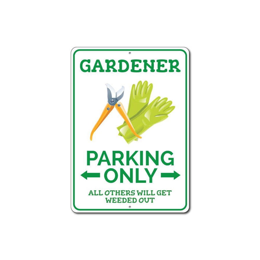 Plaque Garden Sign Park Yard Warning Gardener Metal Decor Sign Size: 8 ...