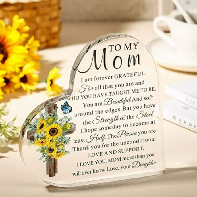 Plaque Mom Gift Birthday Gifts for Mom from Daughters Sons Meaningful ...