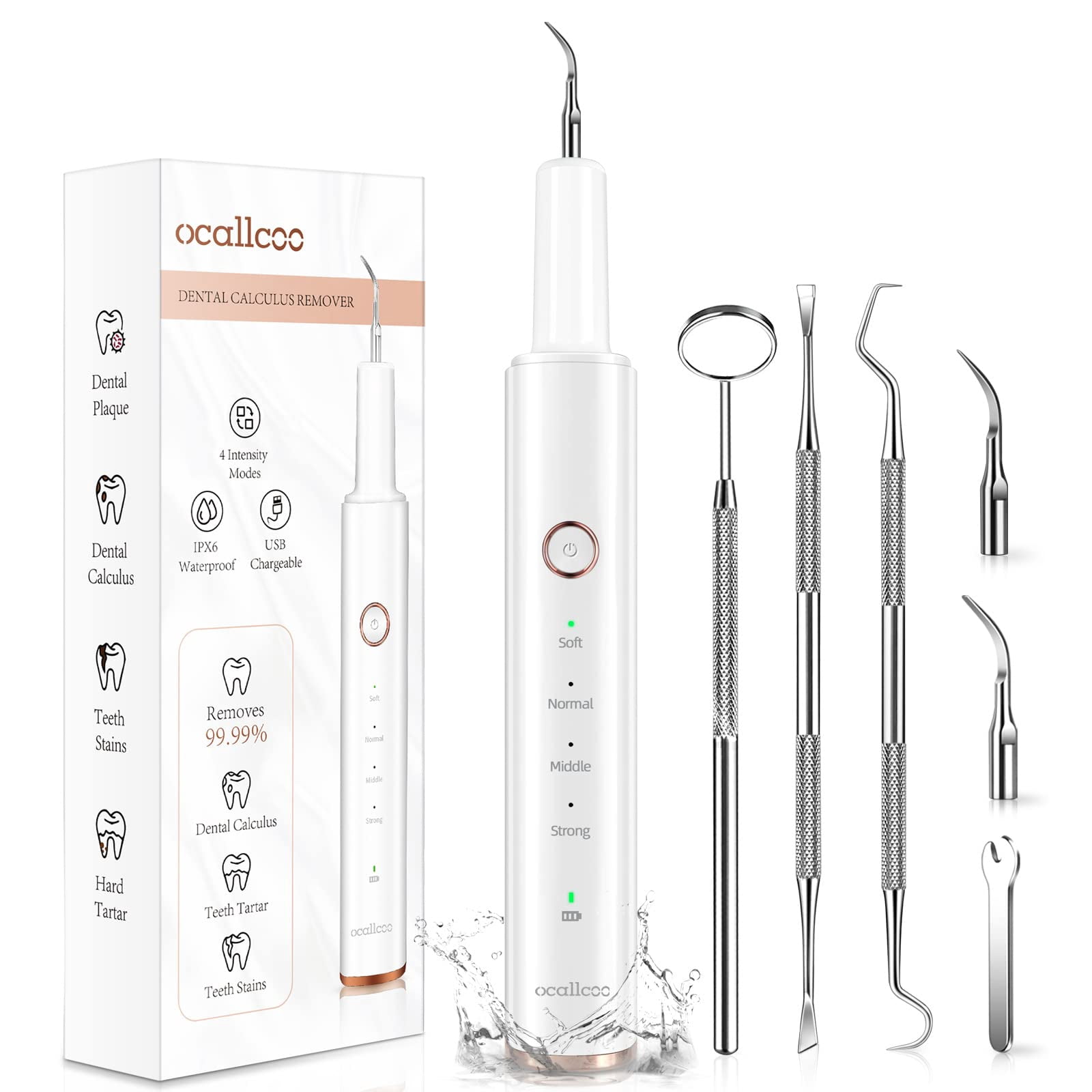 Plaque Remover for Teeth, WHF2 Electric Tooth Cleaner Tartar Remover ...