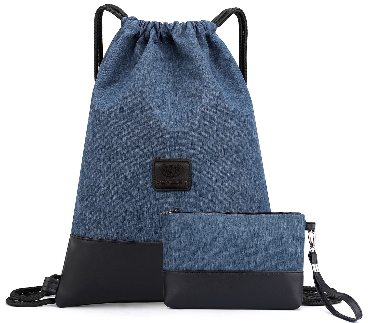 PlasMaller Gym Sack Drawstring Bag with Inside Zipper Pocket Sports ...