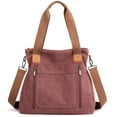 PlasMaller Women's Canvas Tote Purses Work Shoulder Crossbody Bag ...