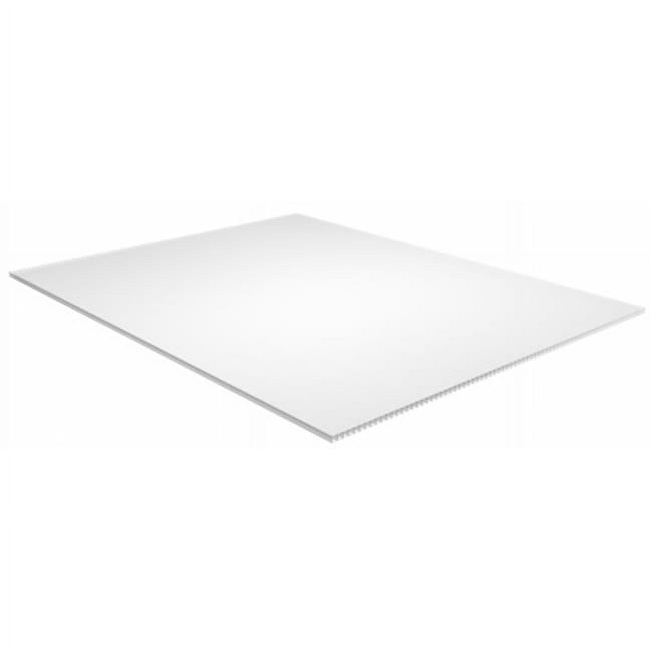 Plaskolite 1TW3036C 30 in. x 36 in. White Corrugated Sheet - Case of 15 ...