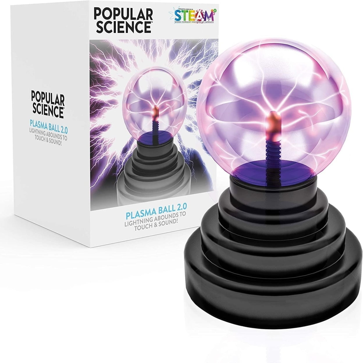 Plasma Ball 2.0 Popular Science Orb Touch Sound STEAM Toy WOW Stuff ...