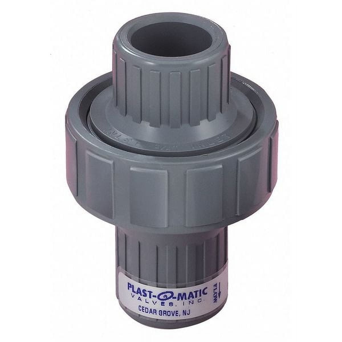 Plast-O-Matic Check Valve,4.7188 in Overall L CKM100V-PV - Walmart.com