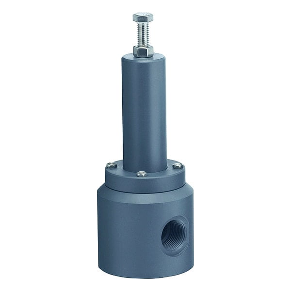 Plast-O-Matic Relief Valve,1-1/2 In,5 to 100 psi,PVC RVT150V-PV ...