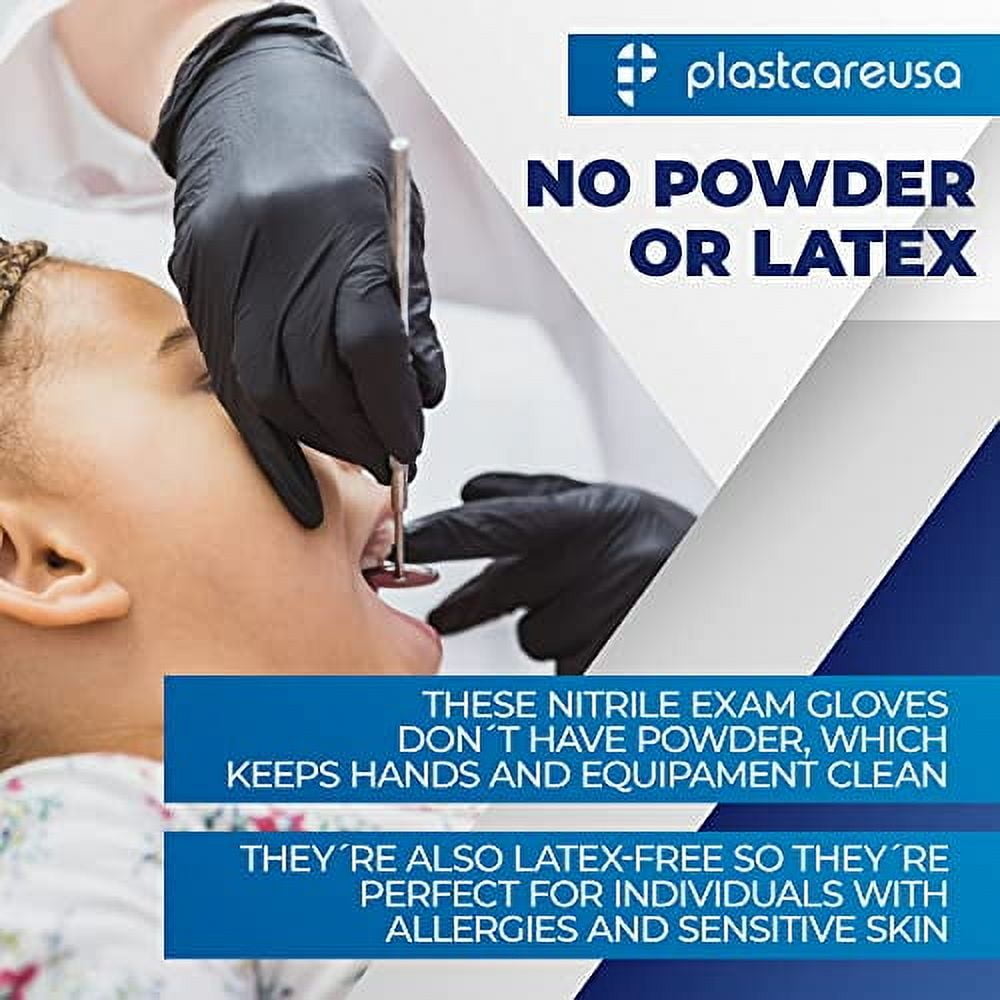 PlastCare USA 1000 Nitrile 3.5 mil Disposable Exam Gloves (Powder ...
