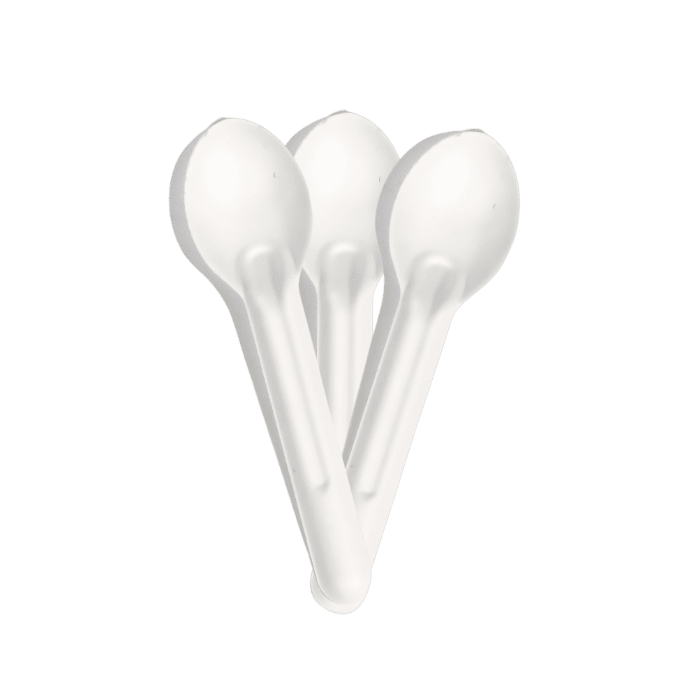 Plastech Bagasse Spoons - NON Wrapped Bulk Pack, Plant-Based Disposable Utensils, 100% Certified ...