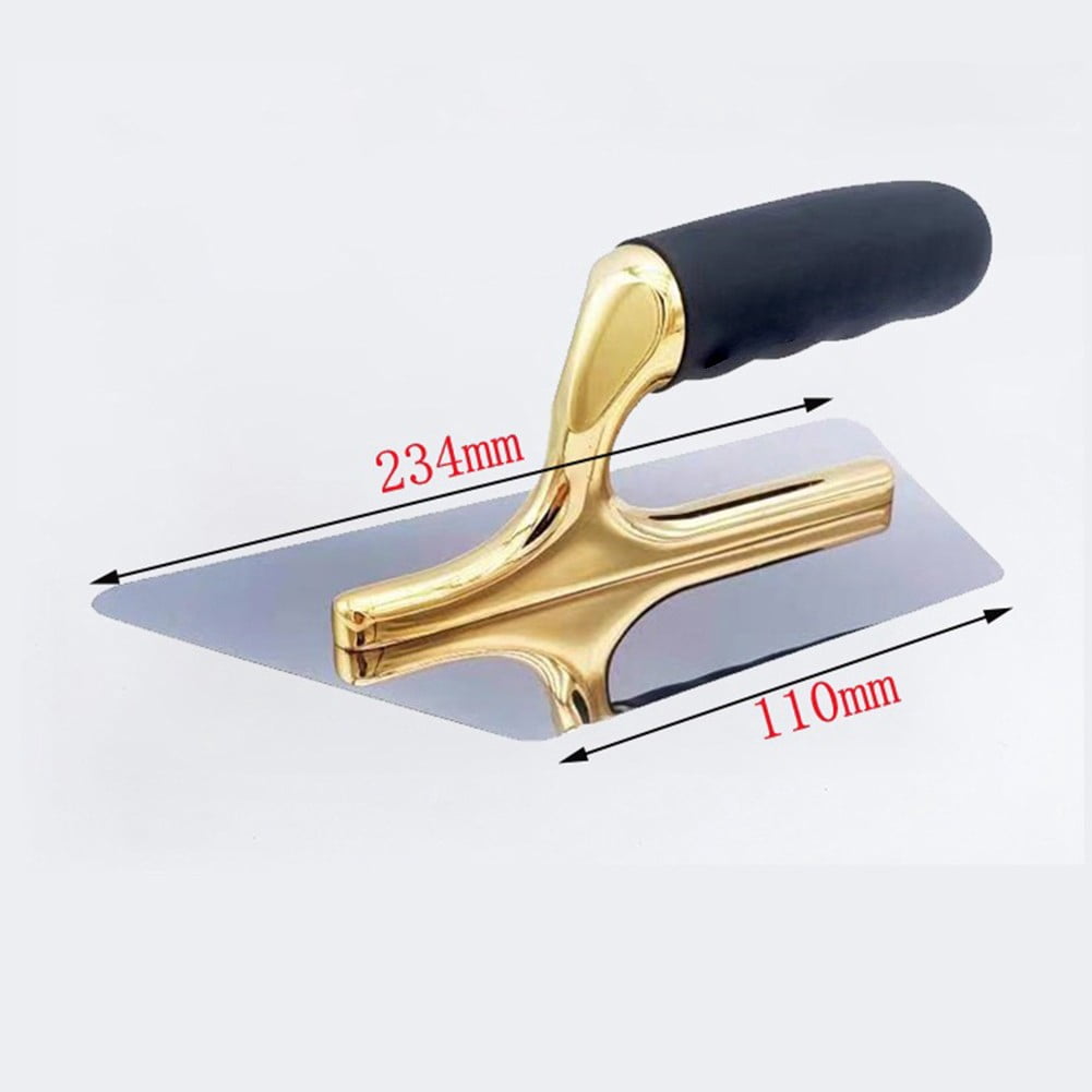 Plaster Finishing Trowel Stainless Steel Rubber Grip Handle for Stucco ...