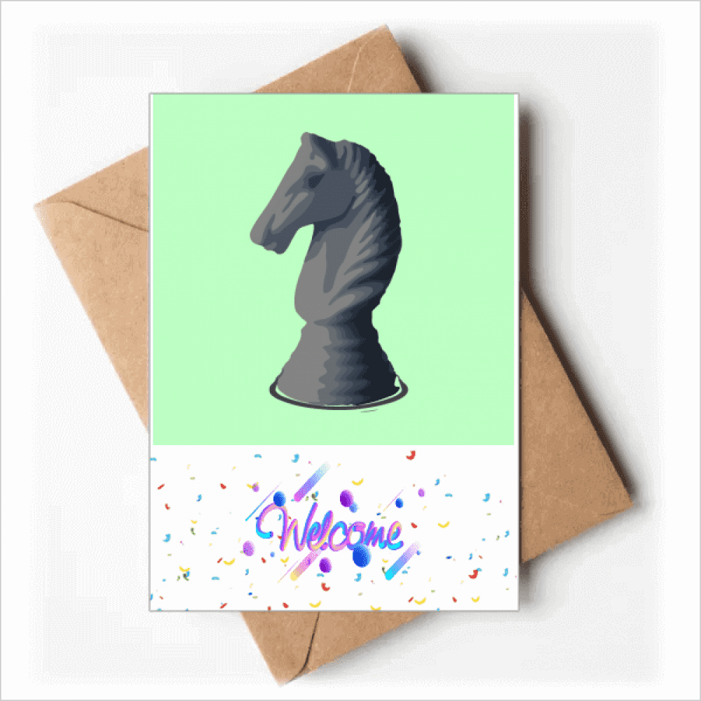 Plaster Knight Horse Chess Pieces Welcome Back Greeting Cards Envelopes ...
