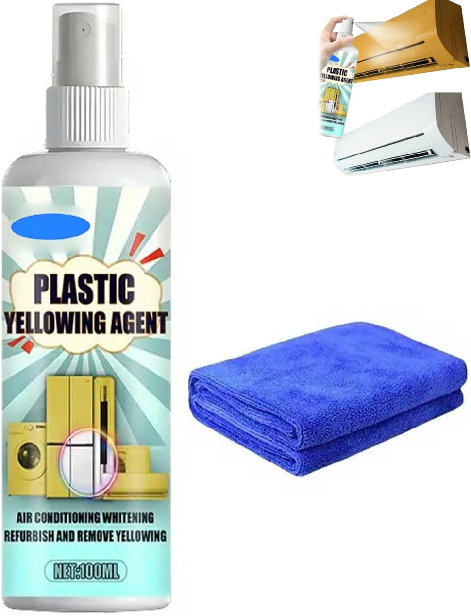 Heavy Duty Yellow Stain Remover, 2026 New Plastic Yellowing Remover ...