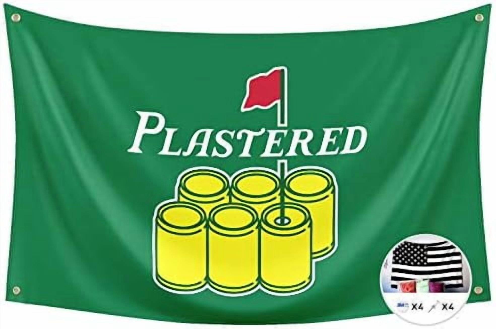 Plastered Flag Golf 3x5 Feet Banner,Funny Poster UV Fading & Durable ...