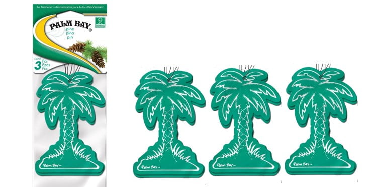 PlastiColor Palm Bay Palm Tree Air Freshener Pine Scent 3 Pack in Each ...