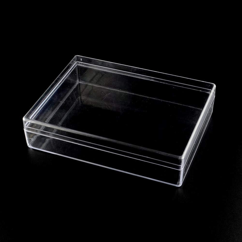 Plastic 1 Pc 6.3"x4.9" Rectangle Clear Plastic Bead Storage Containers ...