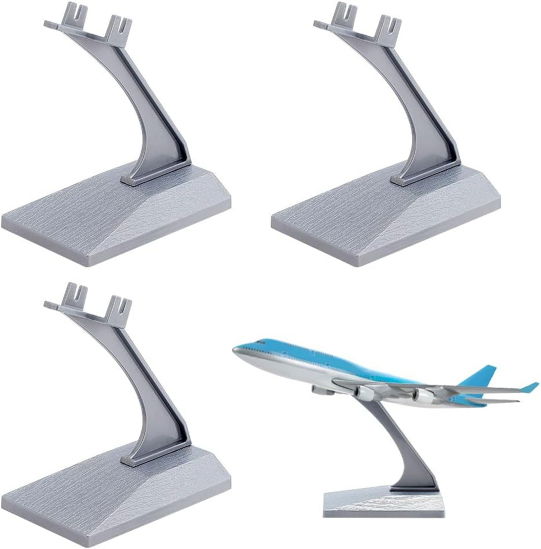Plastic 1 box 4 sets Plastic Model Plane Display Stand Gray Detachable ...