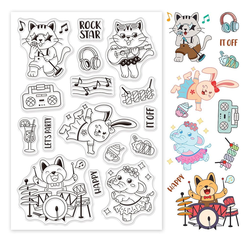 Plastic 1 sheet PVC Plastic Stamps for DIY Scrapbooking Photo Album ...