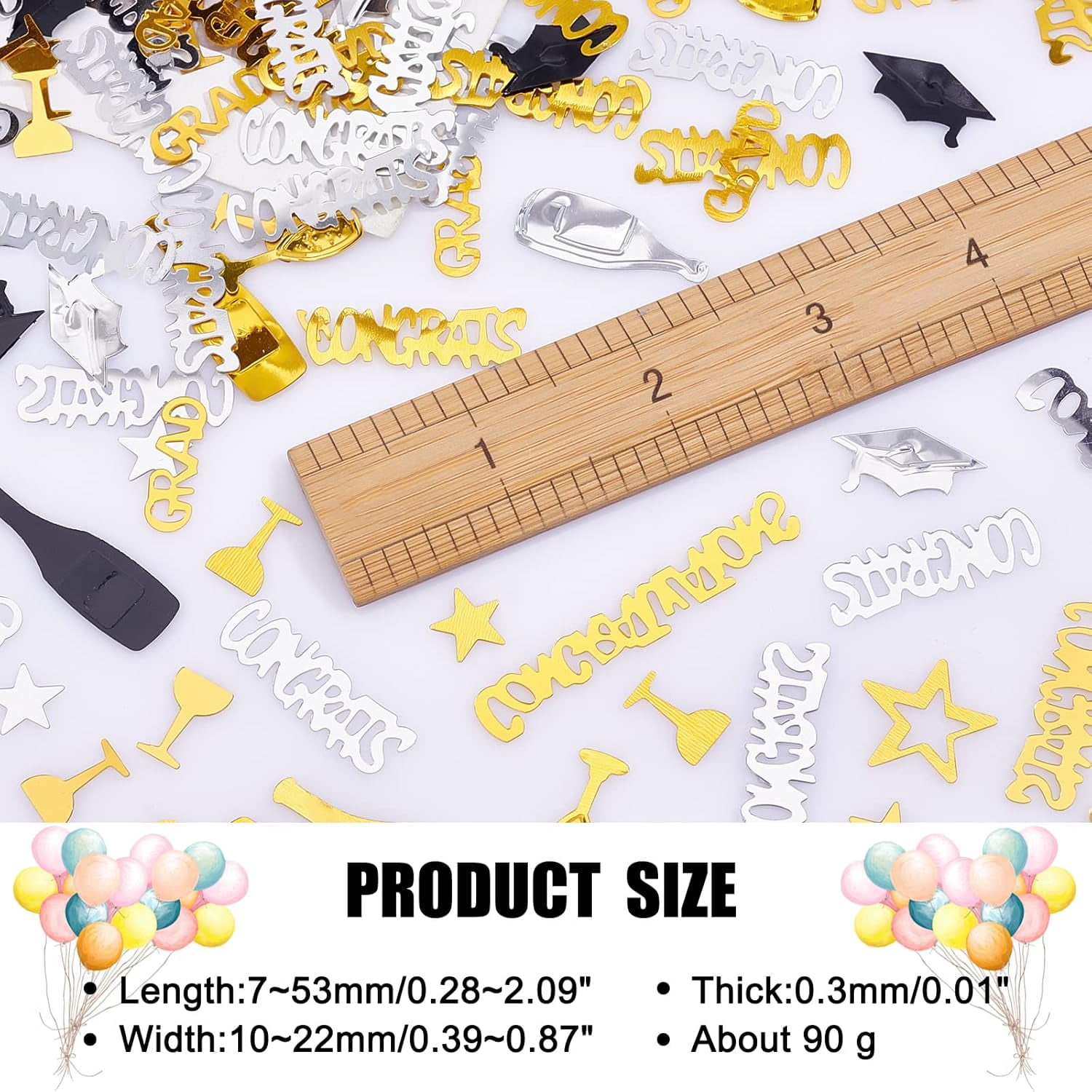 Plastic 1000Pcs 90g Congrats Grad Graduation Confetti Graduation ...