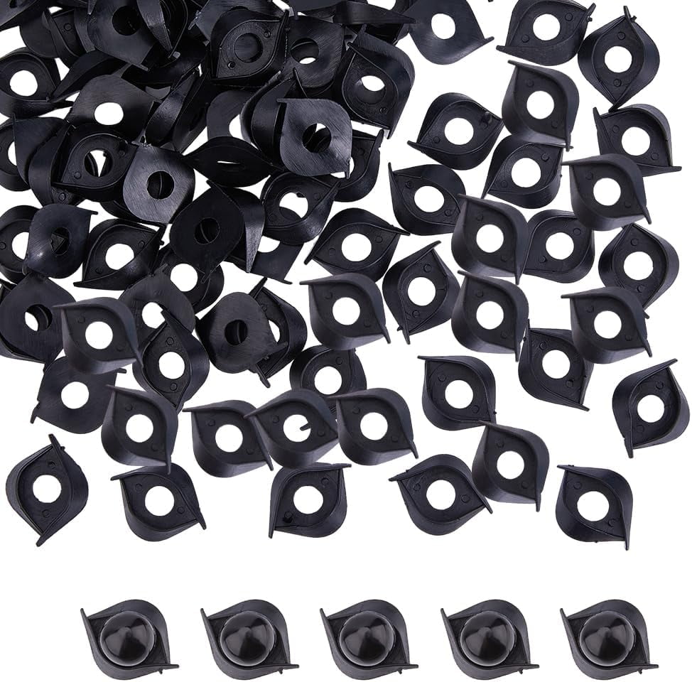 Plastic 100Pcs Safety Eyes Plastic Craft Crochet Eyes Washers 29mm Toys ...