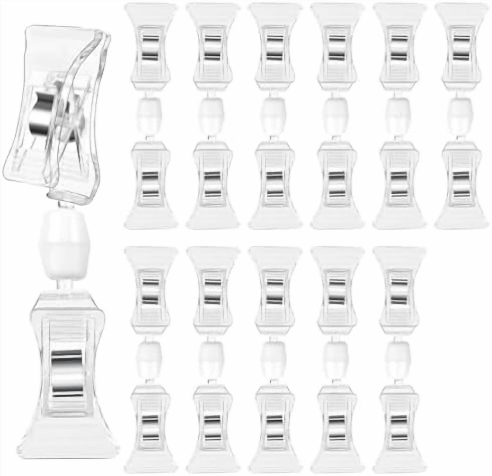 Plastic 12-Pack Double Sided Swivel Price Tag Clips for Signs and ...