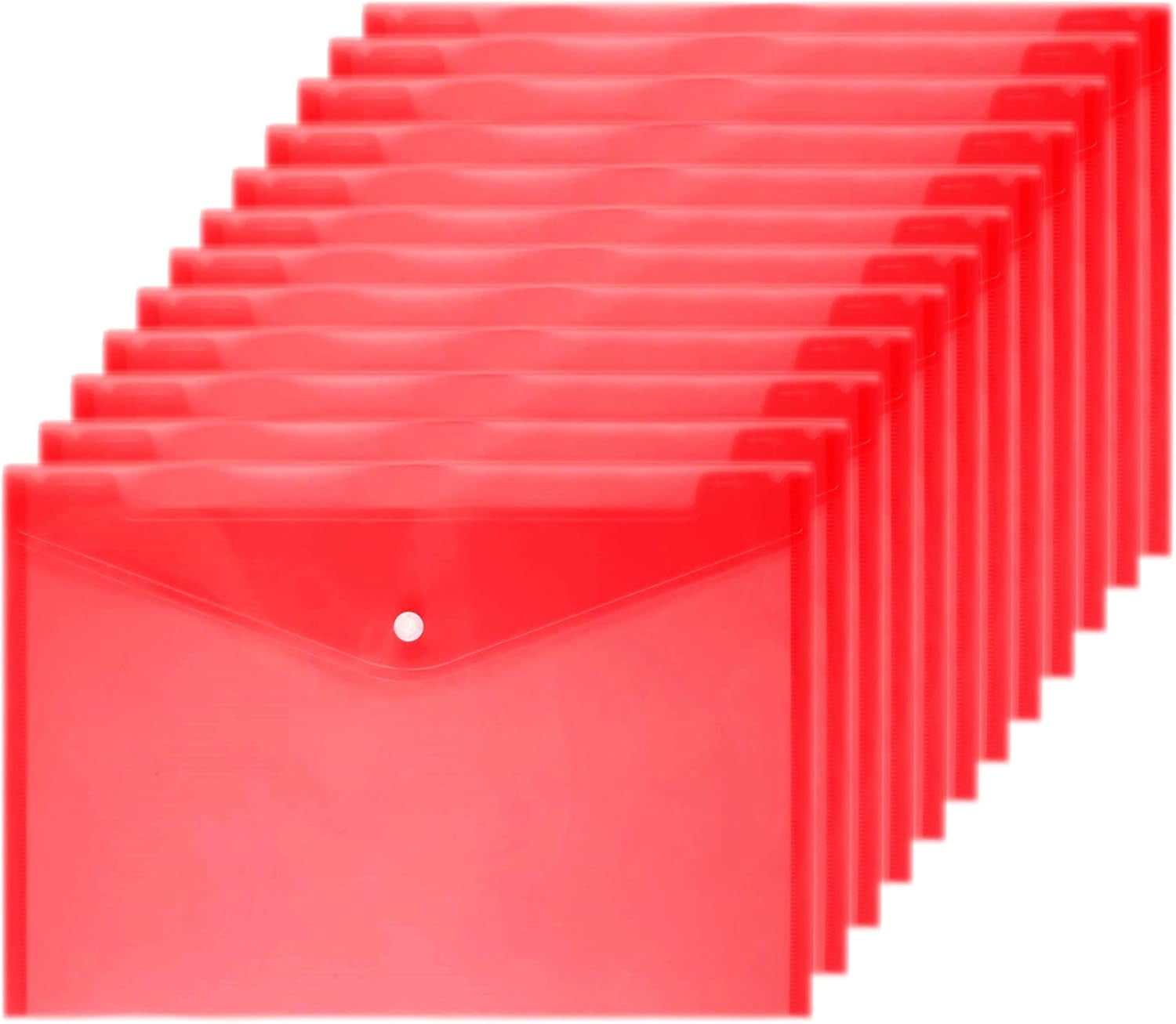Plastic 20 Pack Envelopes Poly Envelopes, Clear Document Folders A4 Size File Envelopes With ...