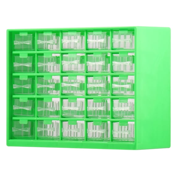 Plastic 25 Grids Hardware Storage Organizer Visible Drawer Parts ...