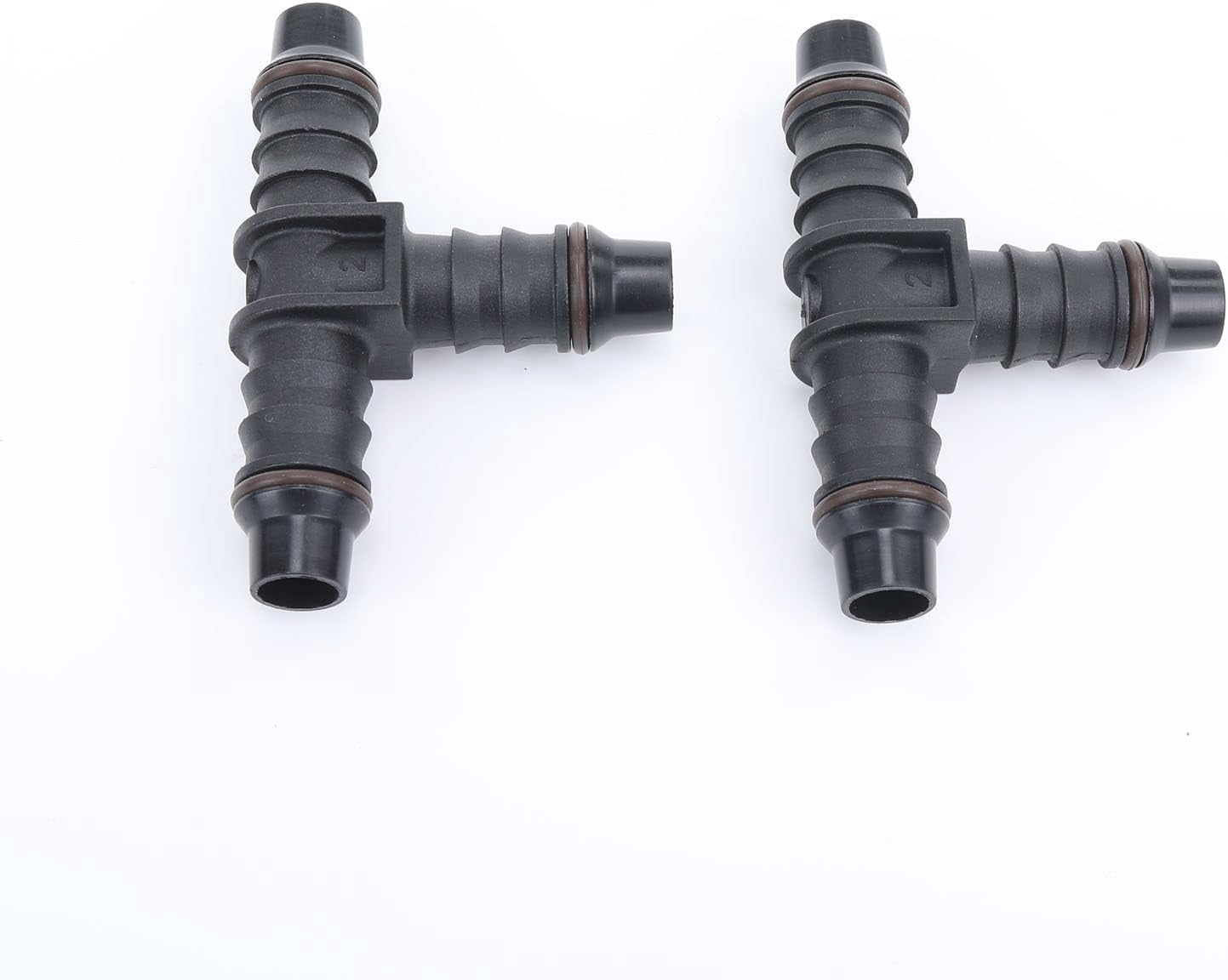 Plastic 3/8" Barb Tee, T Splitter Fuel Quick Connector, Pack of 2 ...