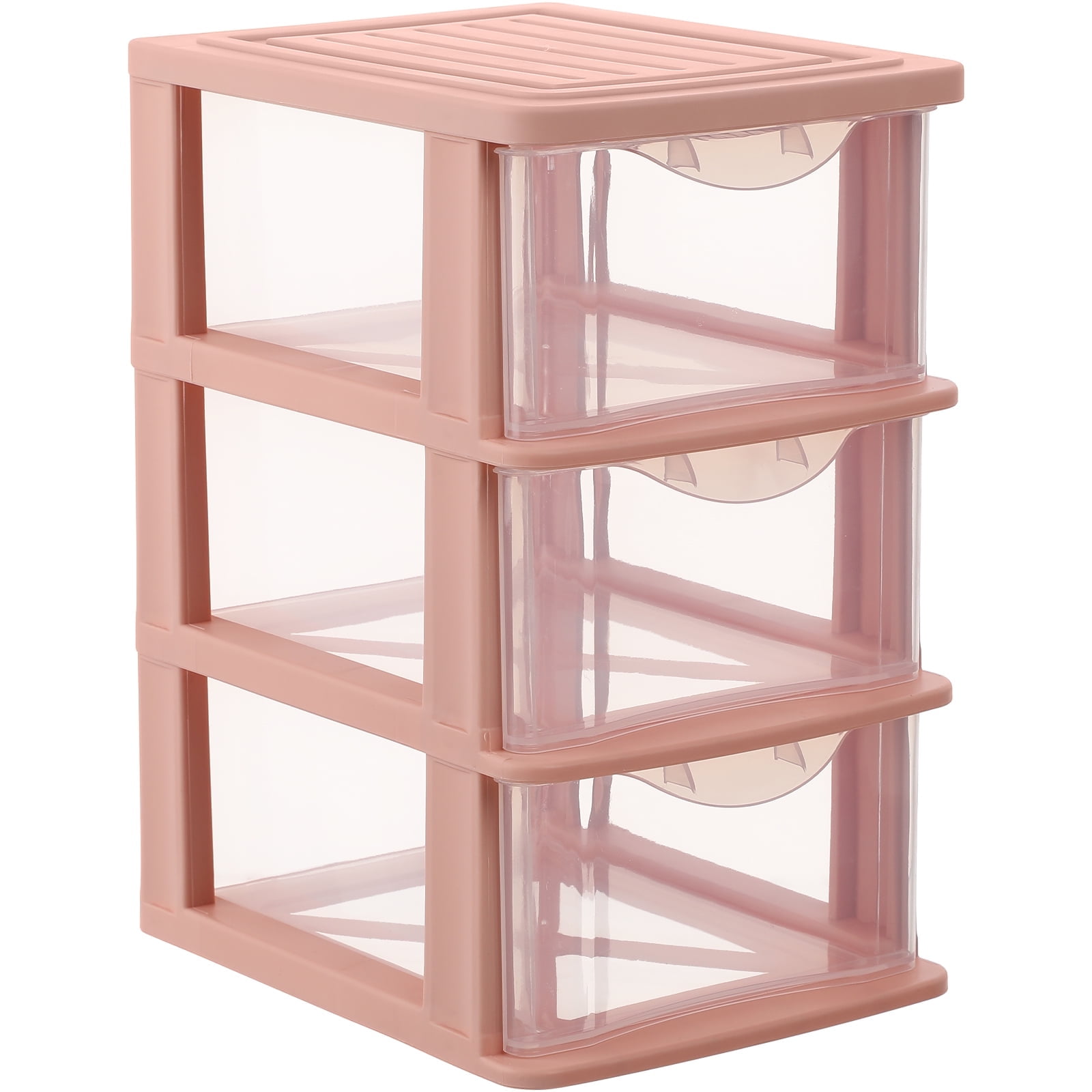 Plastic 3 Drawer Storage Organizer - Clear Desktop Unit - Walmart.com