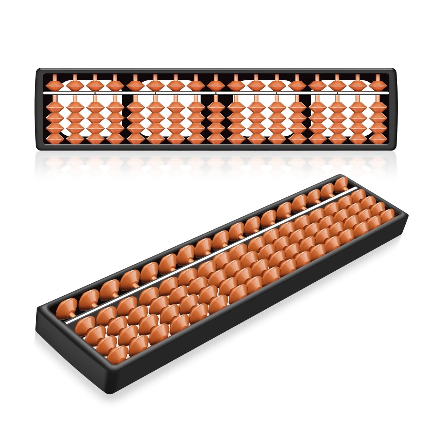 Plastic Abacus Arithmetic Soroban Kid's Calculating Tool 17 Digits Rods ...