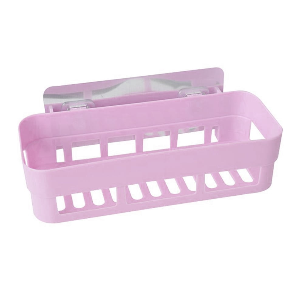 Plastic Adhesive Wall Storage Box Kitchen Bathroom Space-Saving ...