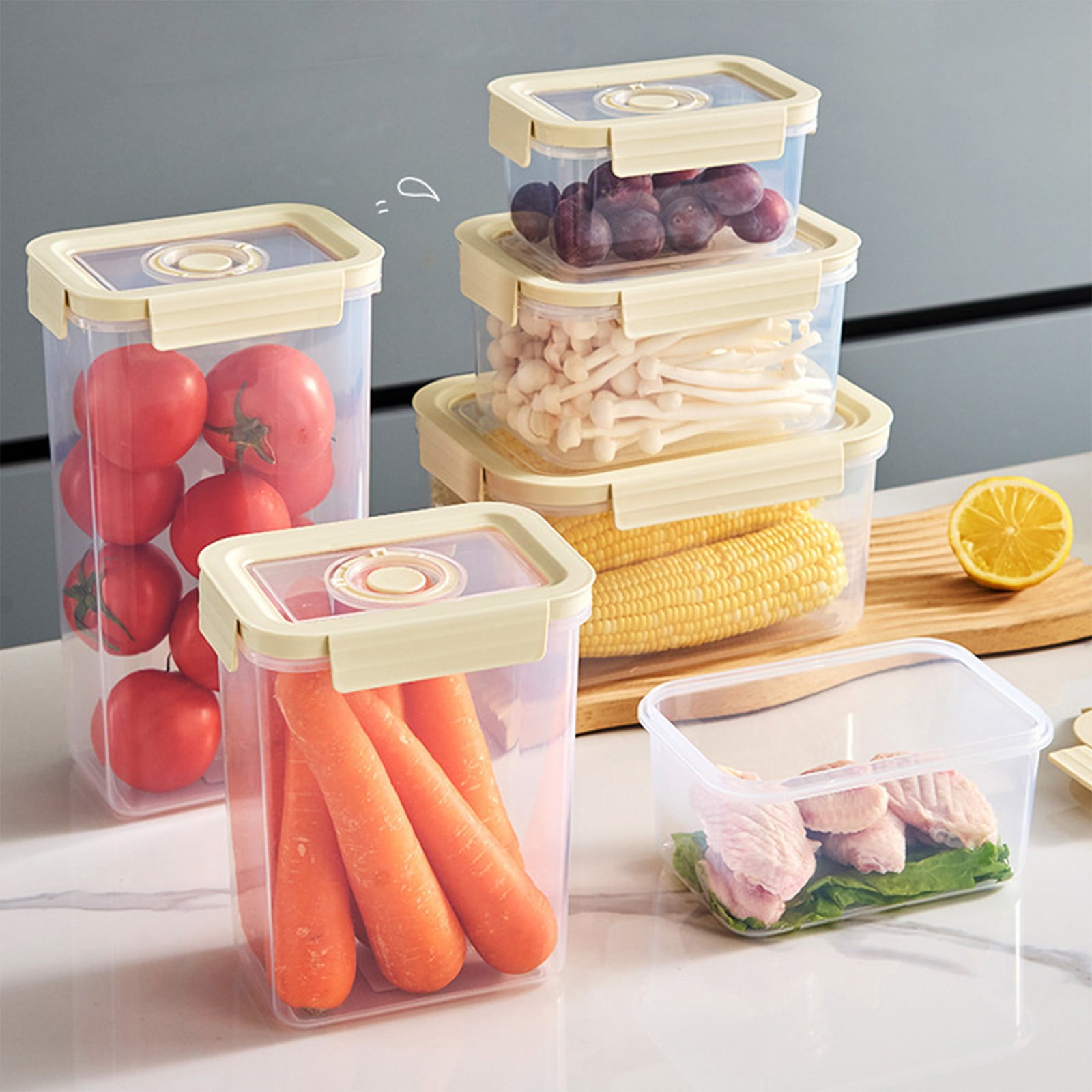 Plastic Airtight Food Container, Stackable Storage Jar, Bpa-free ...
