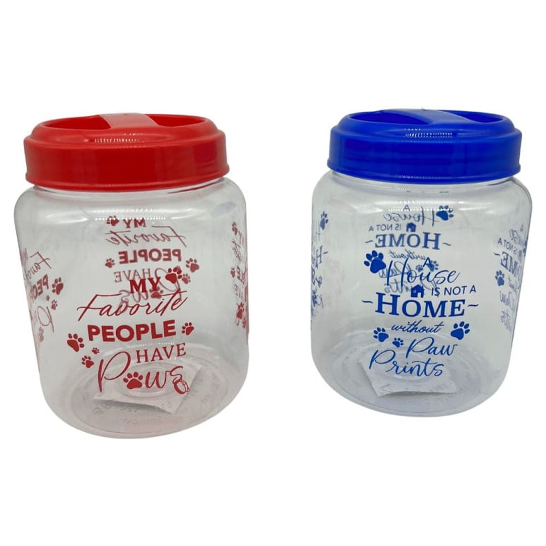 Plastic Airtight Pet Food Storage Containers Red and Navy Blue Color ...