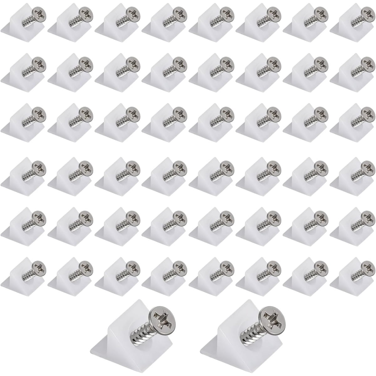 Plastic Angle Code Bracket Fasteners,120Pack White Plastic Furniture ...